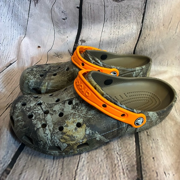 CROCS | Shoes | Luke Combs Crocs X Bootlegger Camo Orange Handle Slip ...